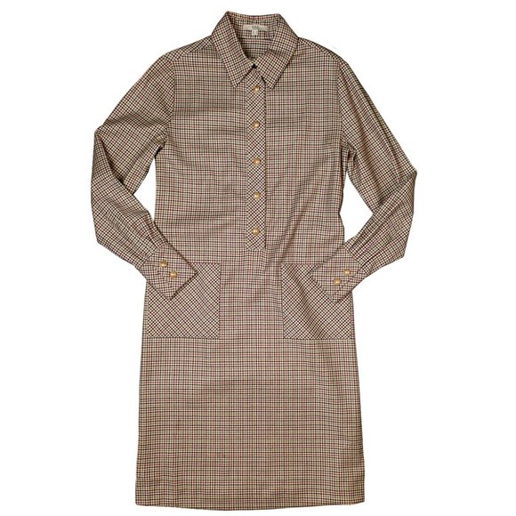 Daks | Dresses | Nwt Daks House Check Wool Shirts Dress Us4 | Poshmark